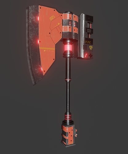 3D model Cyberpunk axe VR / AR / low-poly | CGTrader