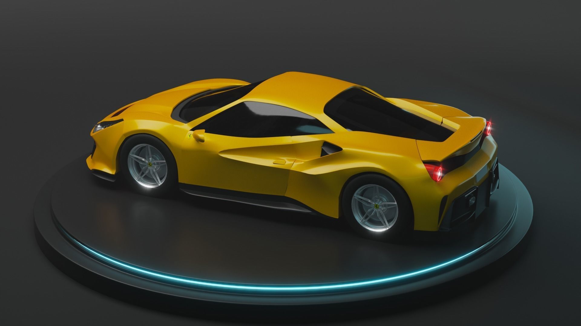 3D model Ferrari 488 Pista VR / AR / low-poly | CGTrader