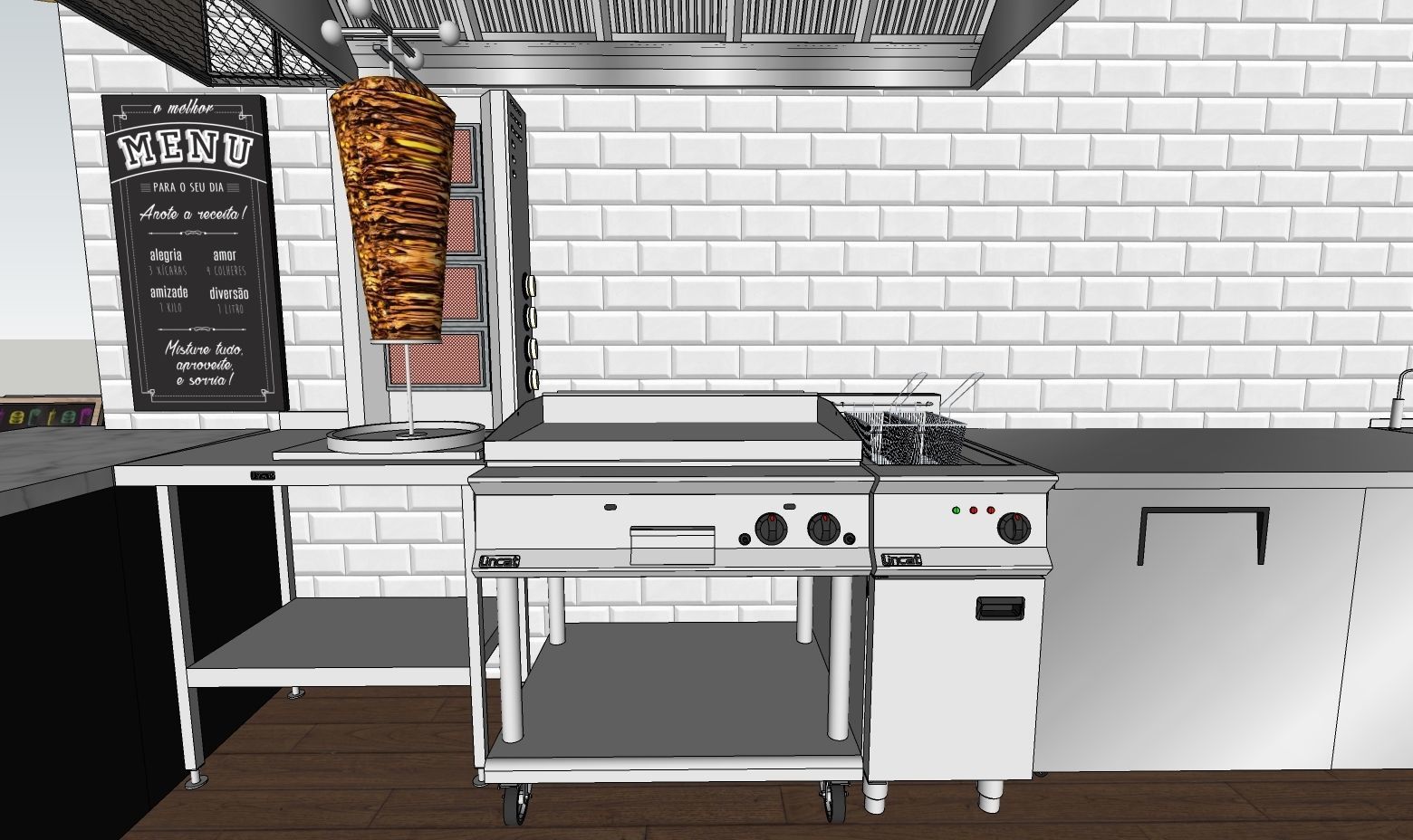 Vegan Shawarma small kebab store 3D model | CGTrader