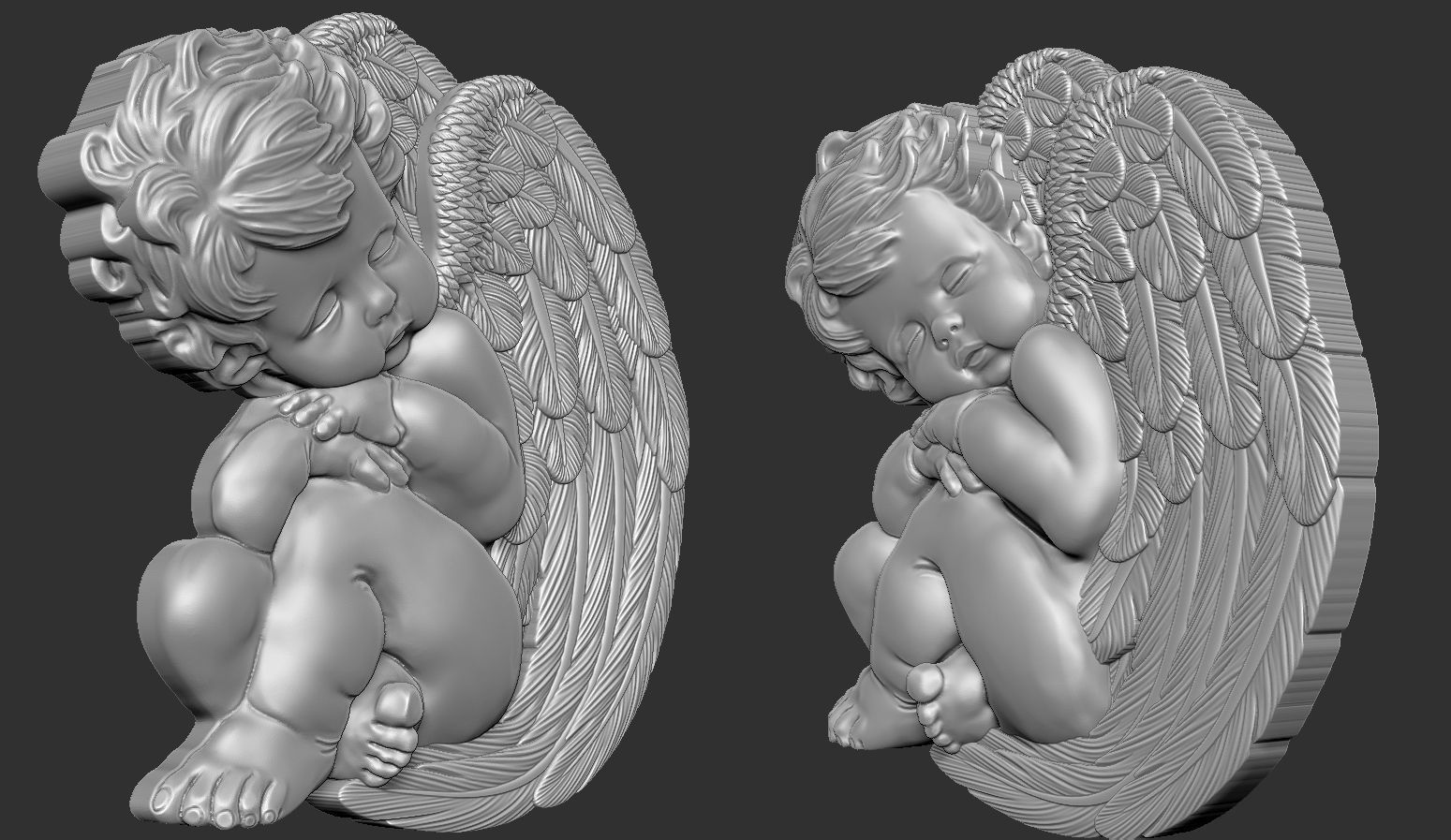 Sleeping Baby Angel 3D model 3D printable | CGTrader