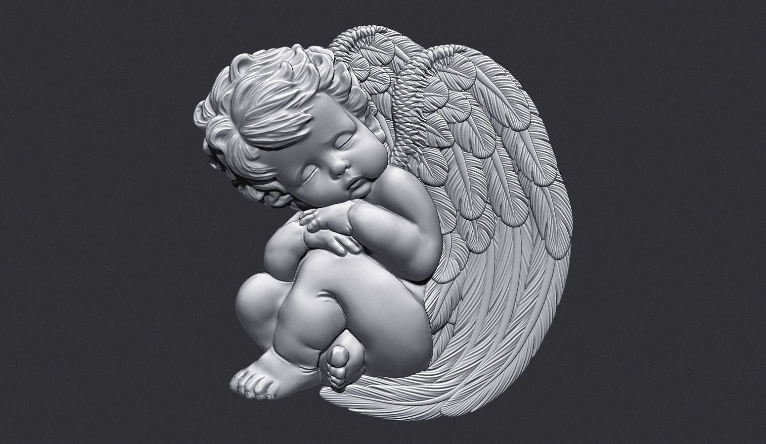 Sleeping Baby Angel 3D model 3D printable | CGTrader