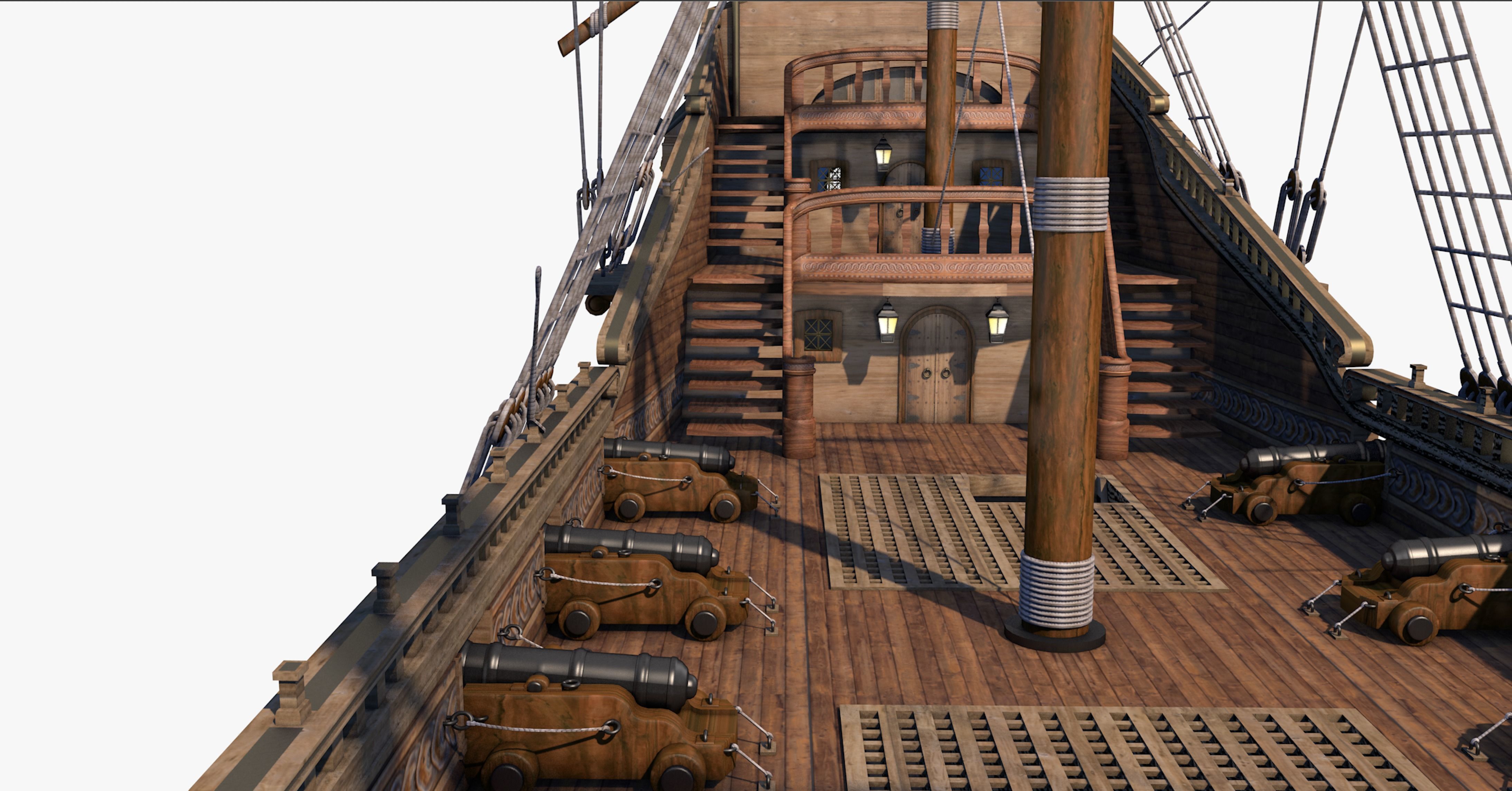 Galeon pirate ship 3D model | CGTrader