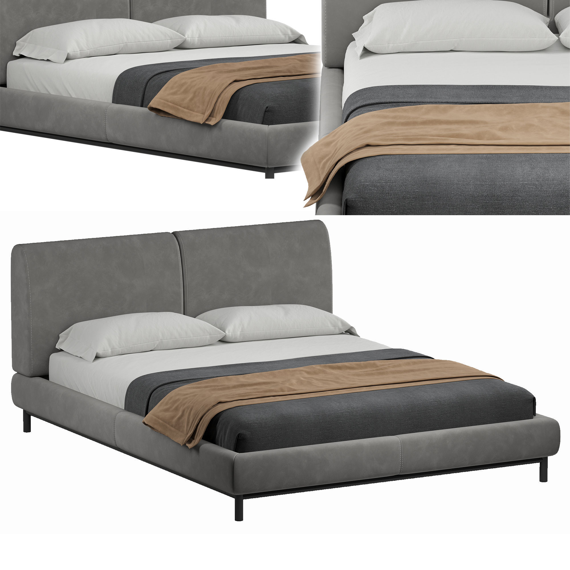 Margot Bed 3D model | CGTrader