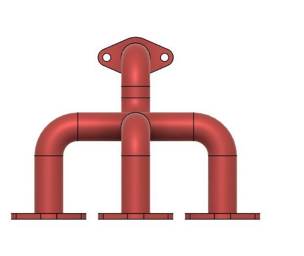 Exhaust Manifold 3D model 3D printable | CGTrader