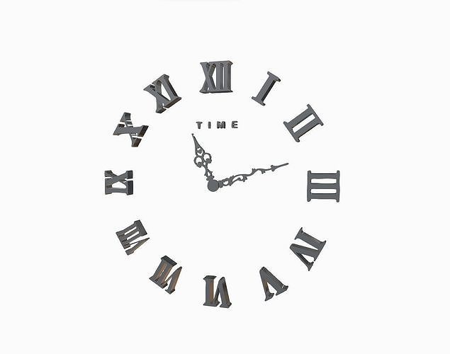 3D model Clock wall with roman numerals VR / AR / low-poly | CGTrader