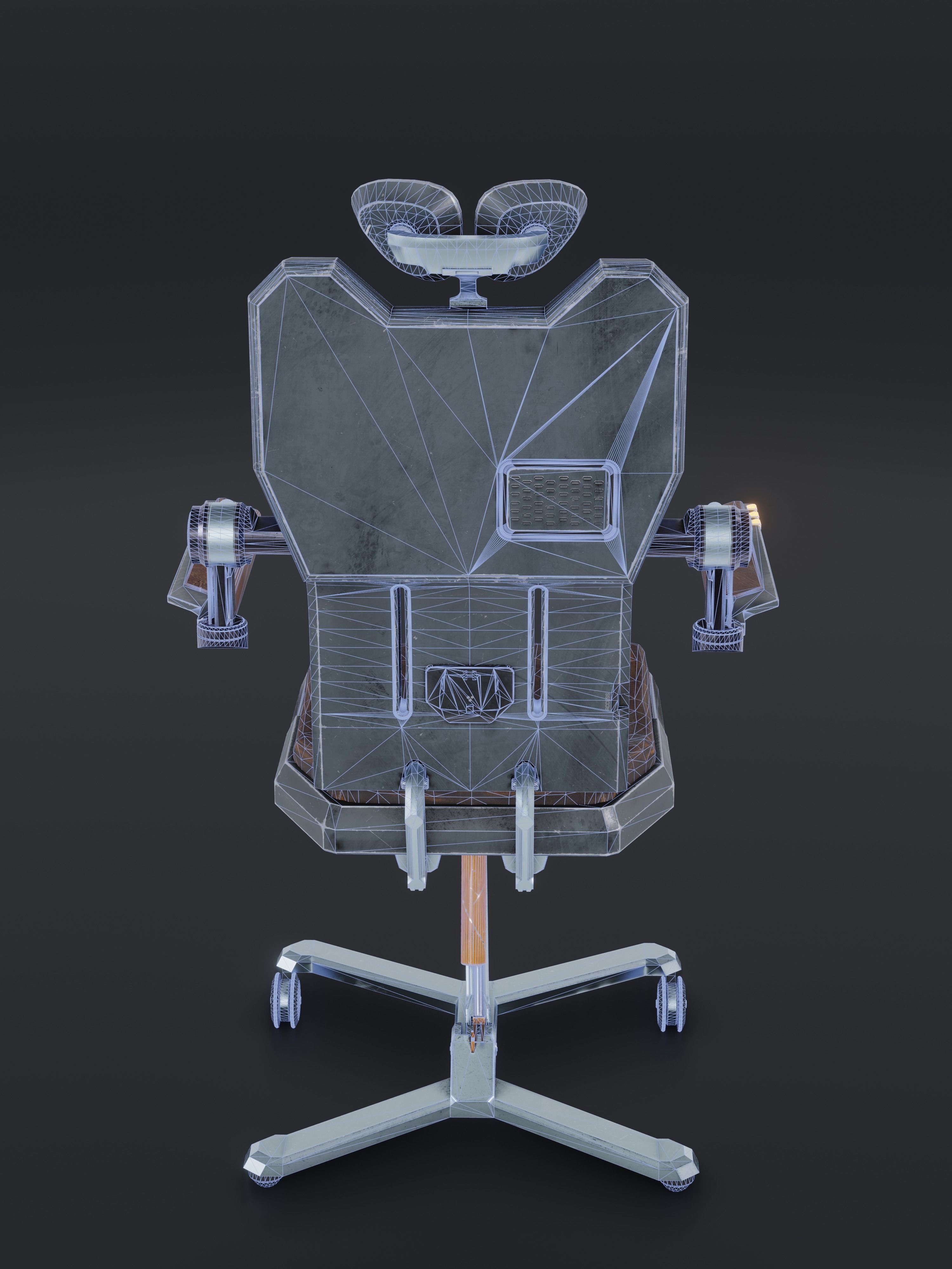 3D model SciFi Furniture - Office Chair VR / AR / low-poly | CGTrader