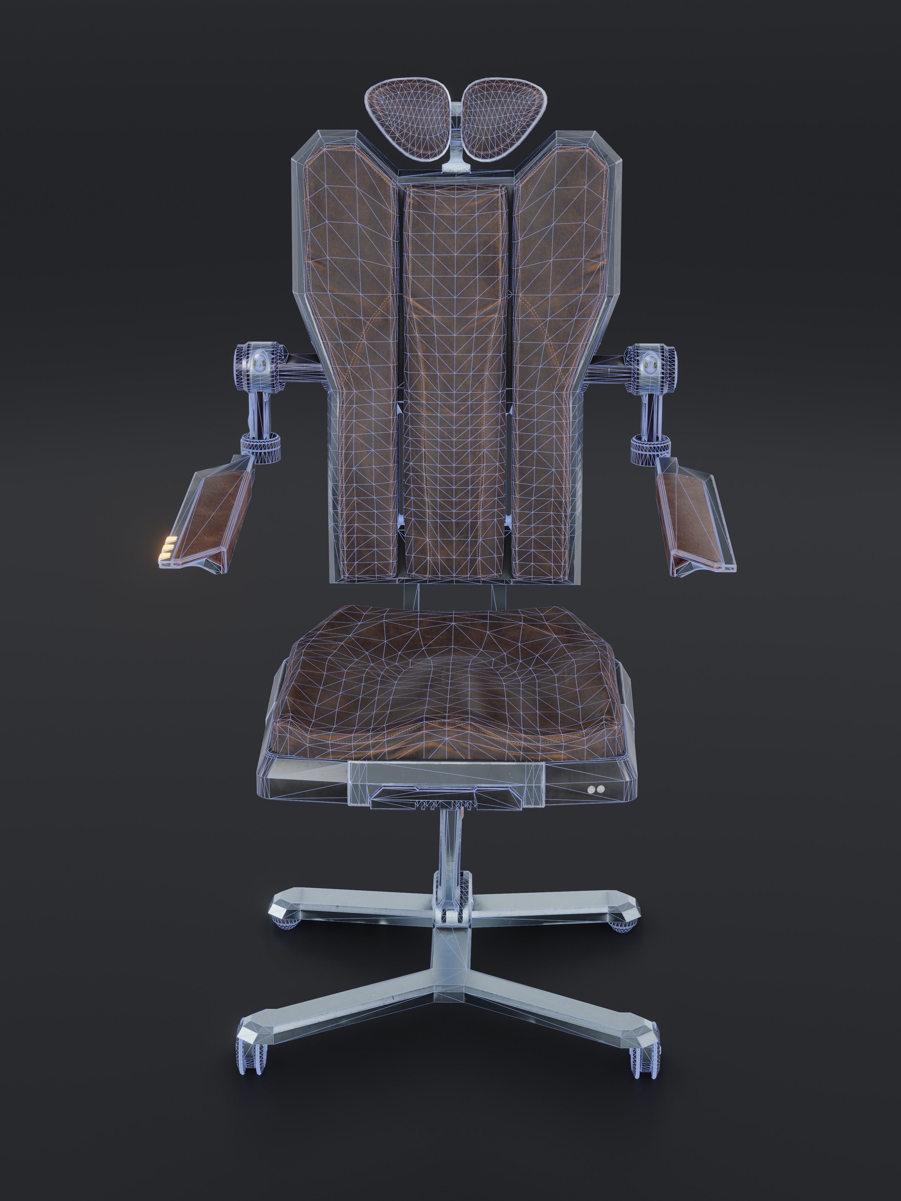 3D model SciFi Furniture - Office Chair VR / AR / low-poly | CGTrader