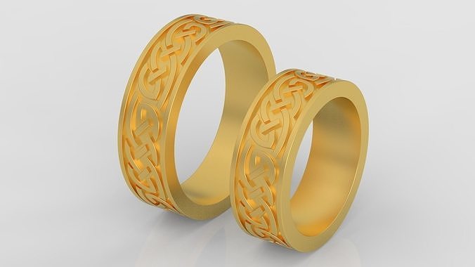 Wedding rings 3d print model A 27 free 3D model 3D printable | CGTrader