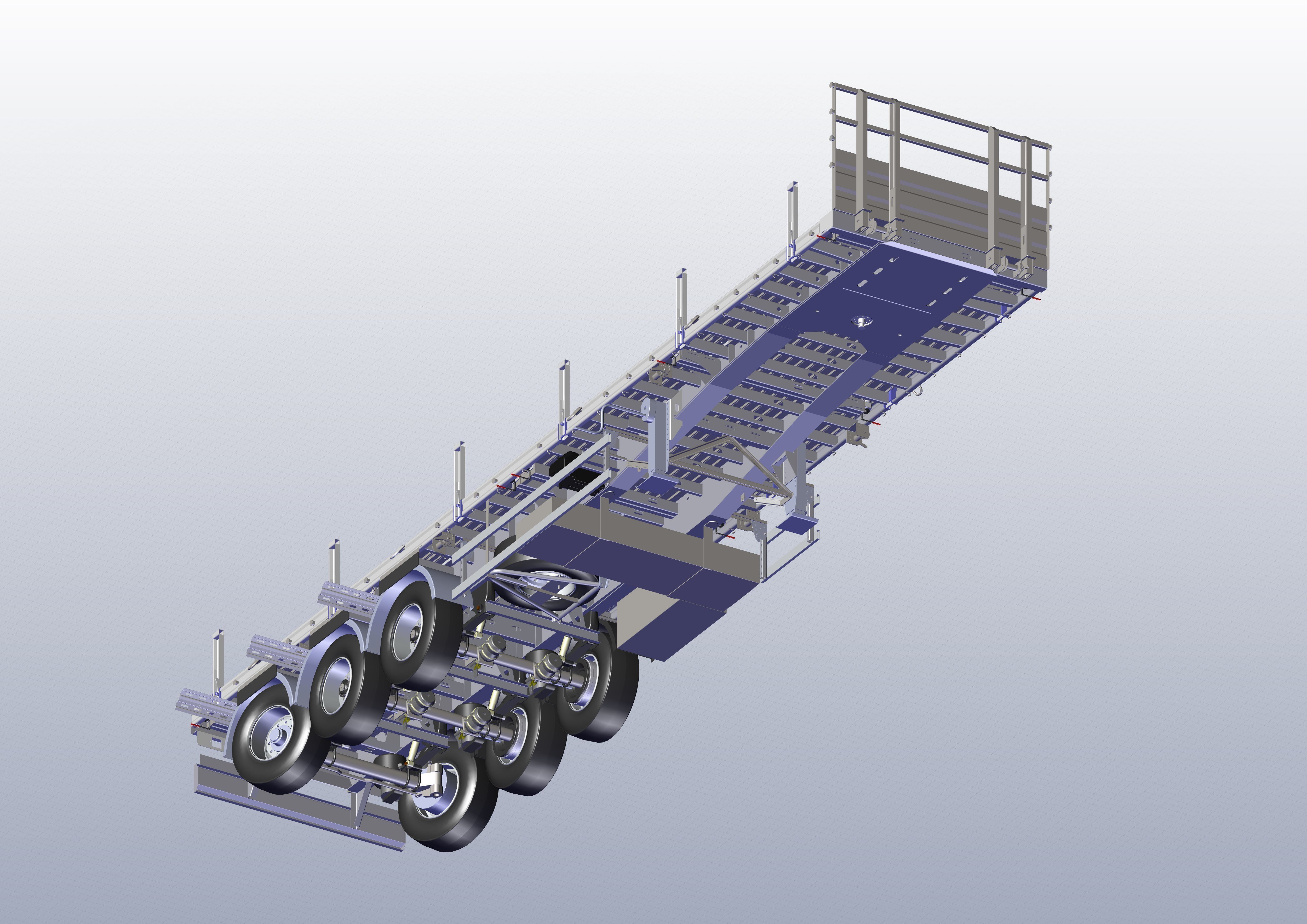 FLATBED trailer 3D model | CGTrader
