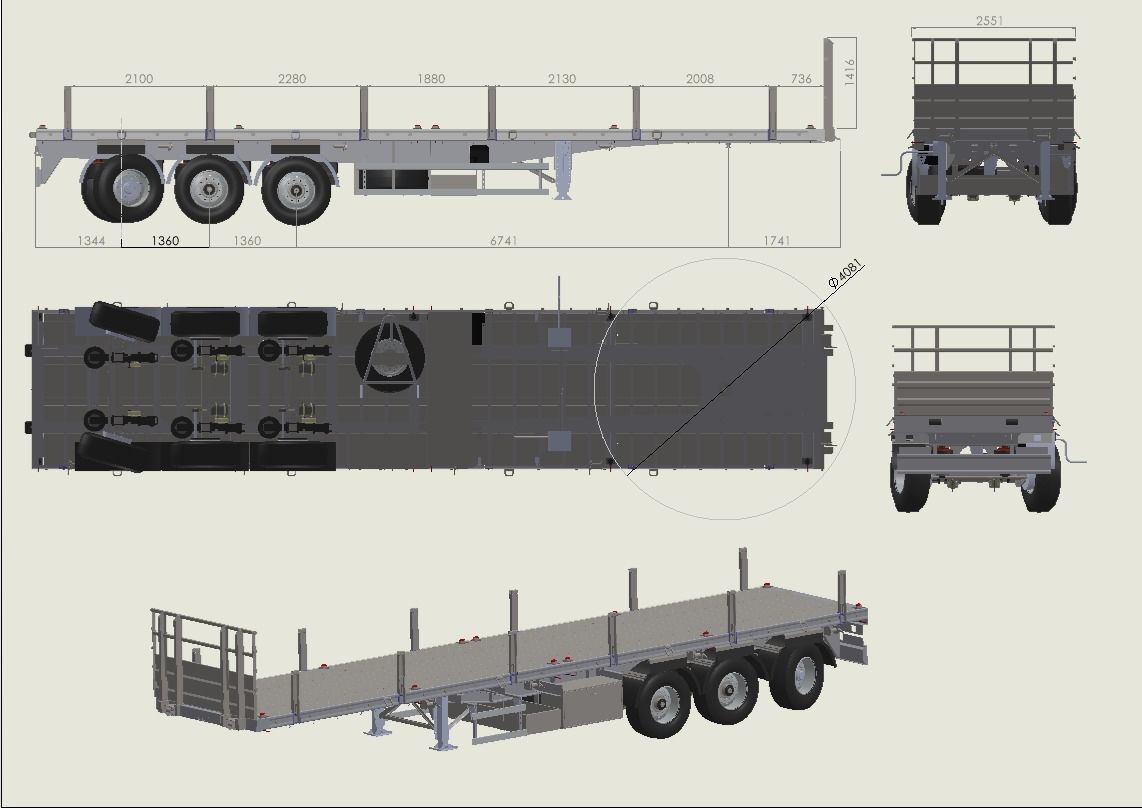 FLATBED 3D model | CGTrader