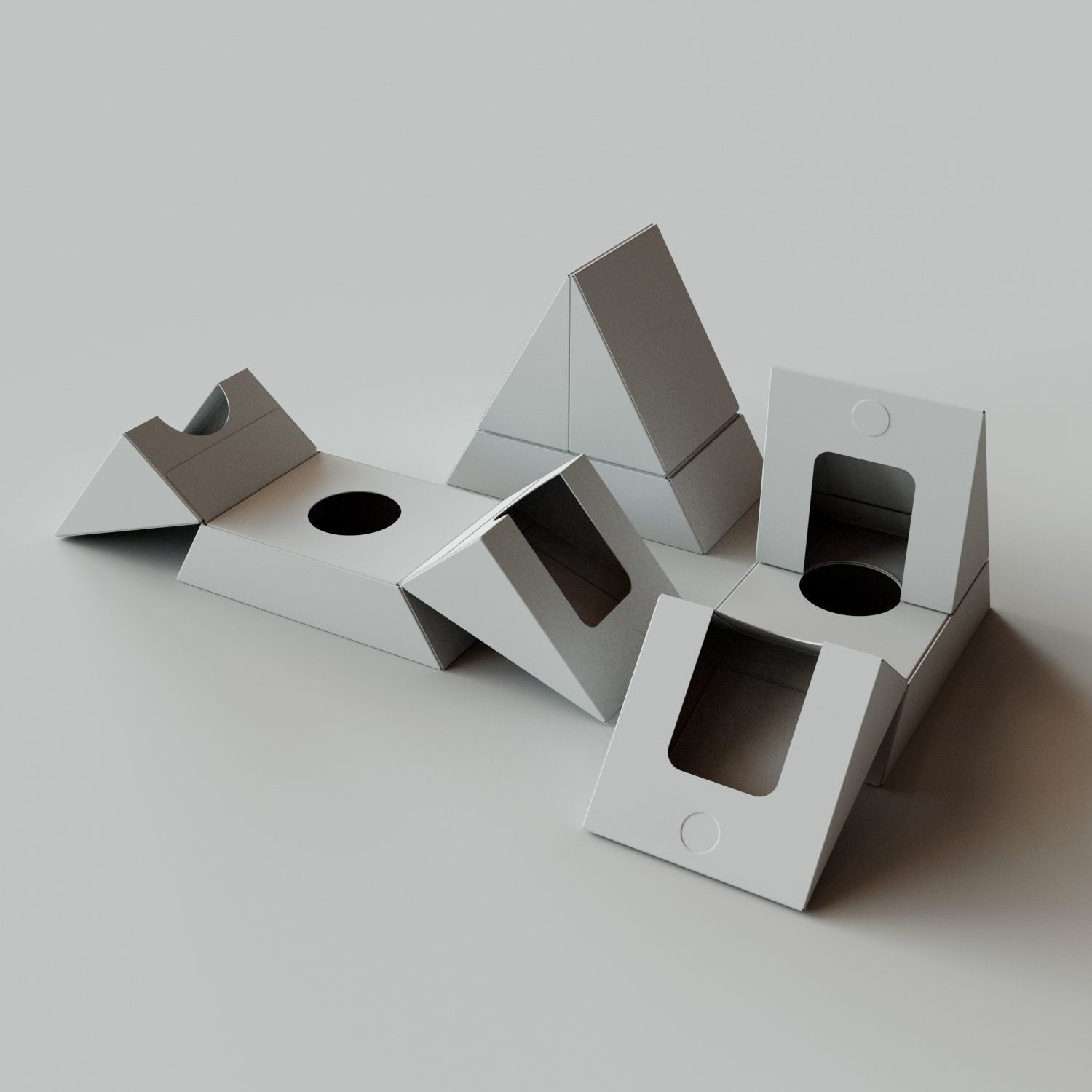 HINGED TRIANGLE BOX - Package 3D model 3D model | CGTrader