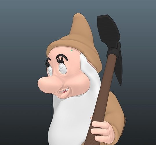 Bashful the Dwarf 3D model 3D printable | CGTrader