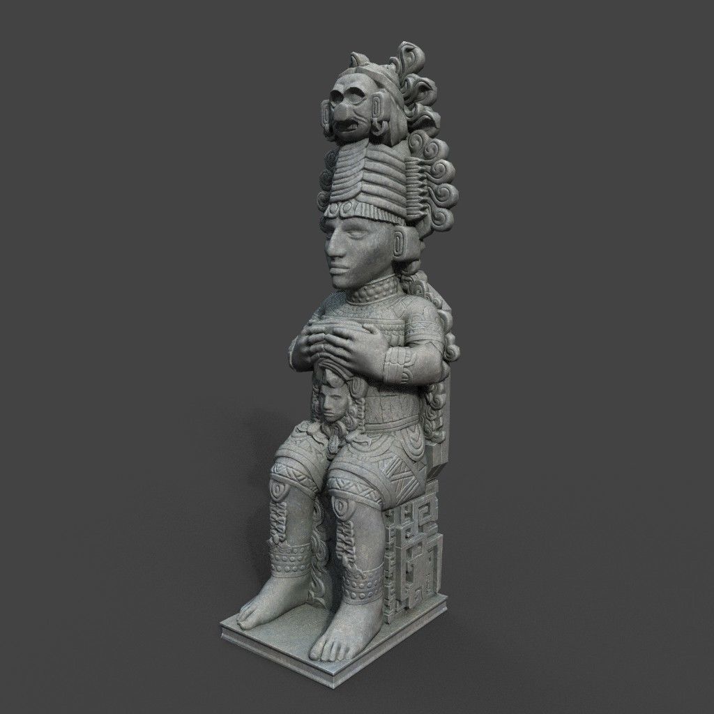3D model Mayan Inca Aztec Statue 220822 VR / AR / low-poly | CGTrader