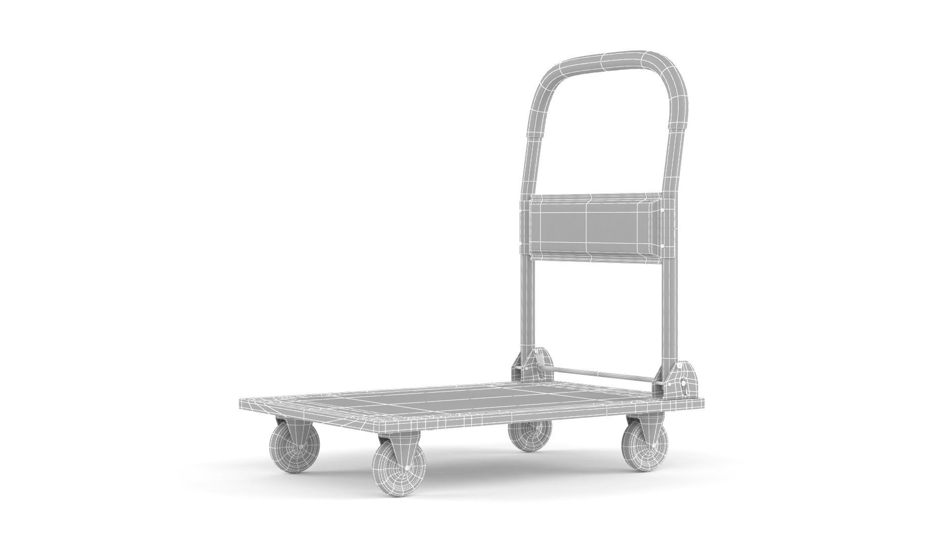 Folding Handle Trolley 3D model | CGTrader