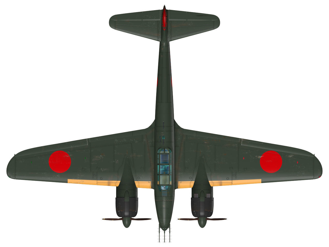 Nakajima J1N Gekko Type11kou 3D model | CGTrader