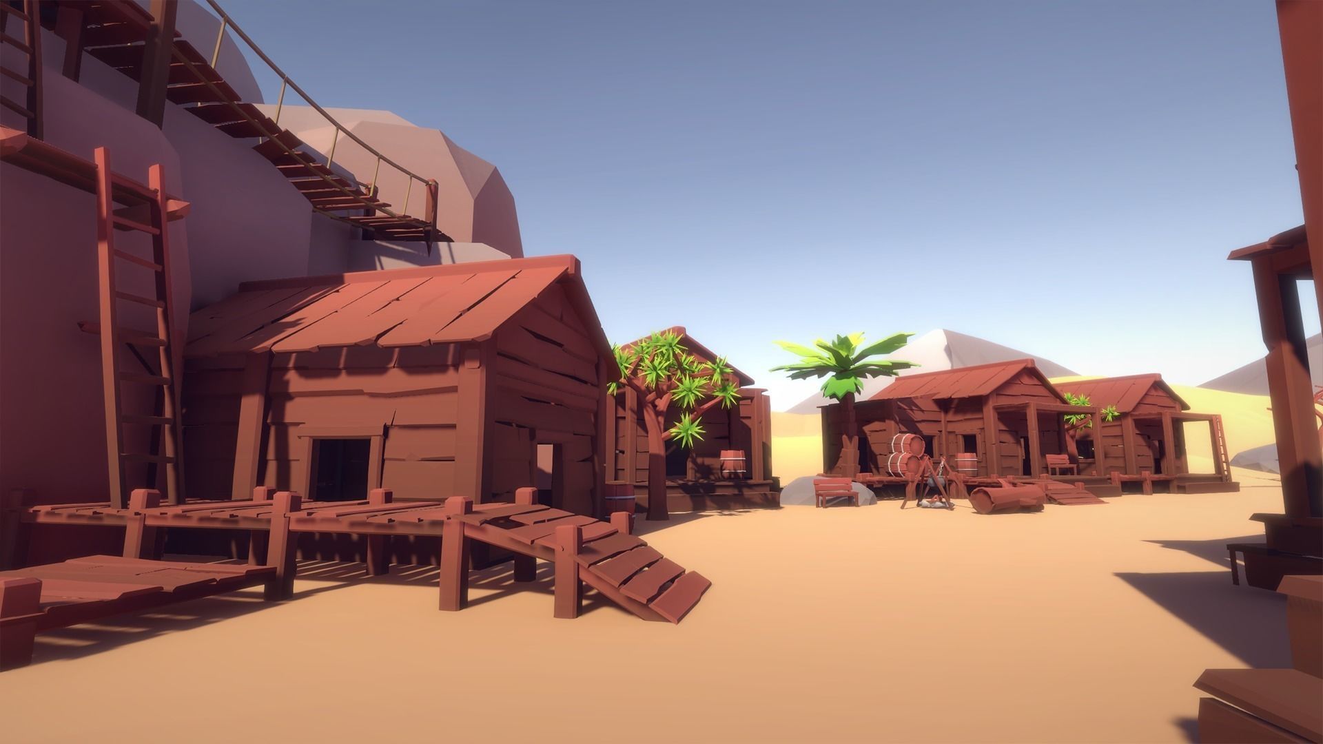 3D model GameReady Lowpoly Desert Environment Assets VR / AR / low-poly ...