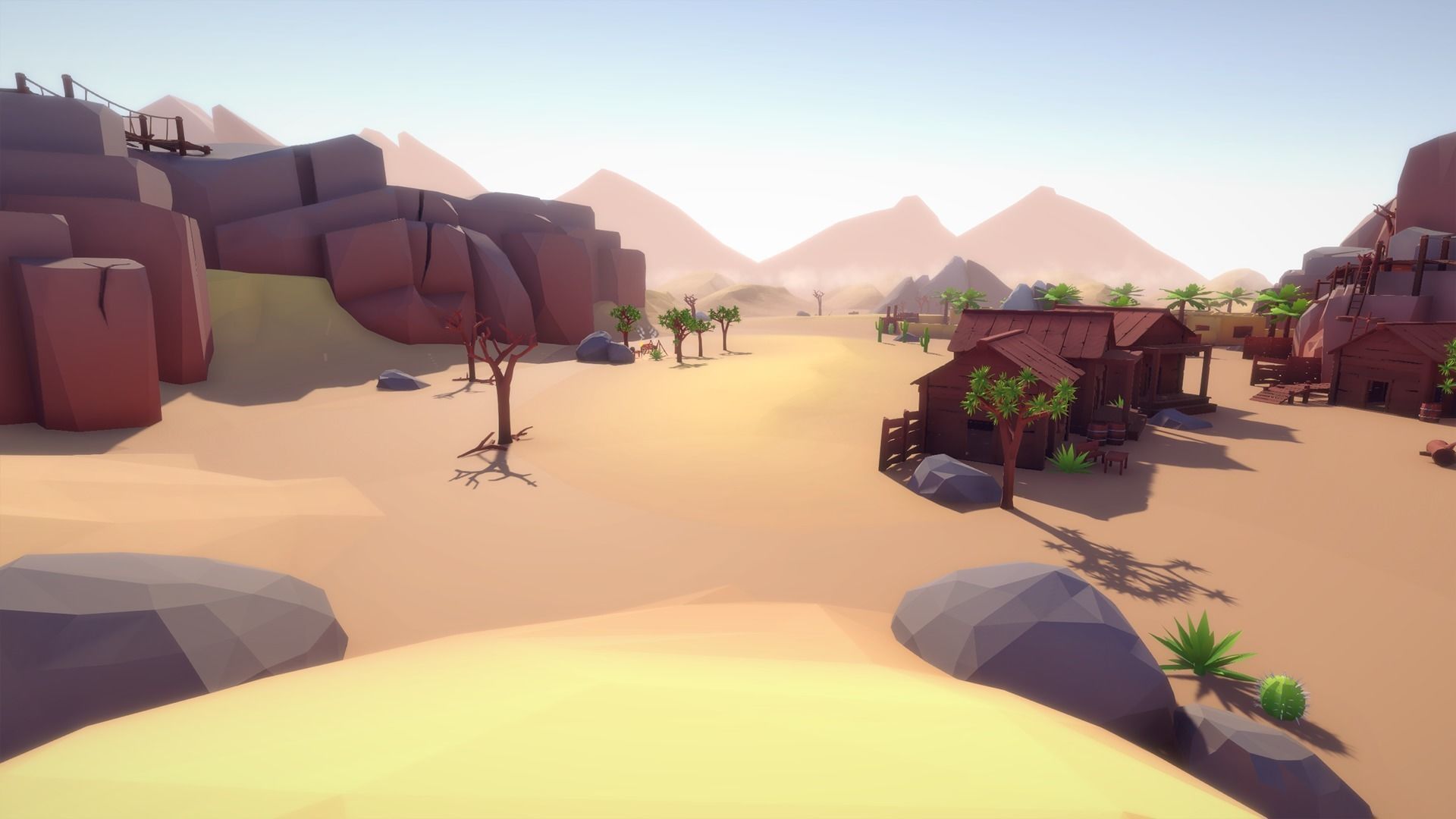 3D model GameReady Lowpoly Desert Environment Assets VR / AR / low-poly ...