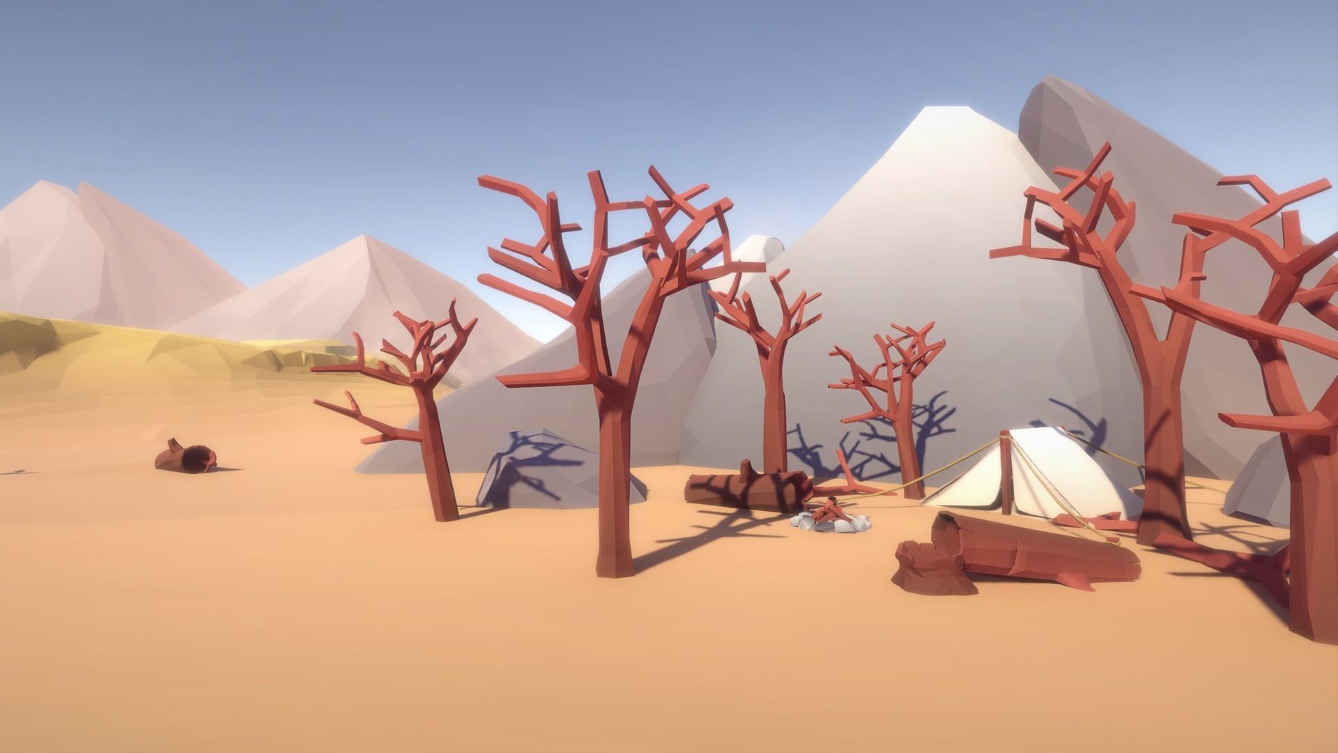 3D model GameReady Lowpoly Desert Environment Assets VR / AR / low-poly ...
