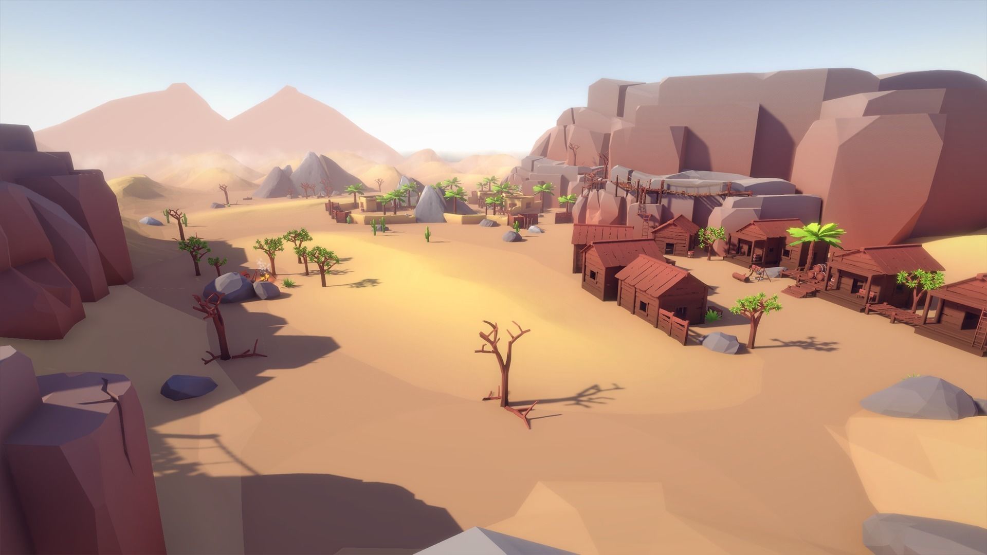 3D model GameReady Lowpoly Desert Environment Assets VR / AR / low-poly ...