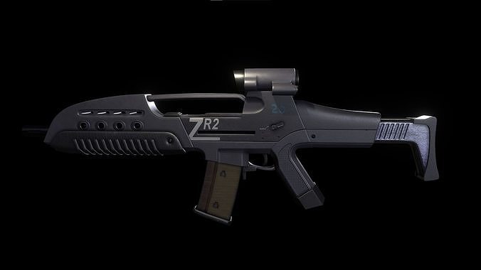 3D model ZR2 Battle-Rifle VR / AR / low-poly | CGTrader