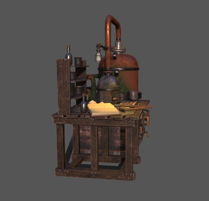 Steampunk Refinery 3D model | CGTrader
