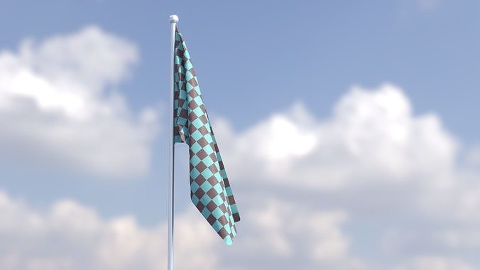 3D model Realistic animated flag calm wind VR / AR / low-poly | CGTrader