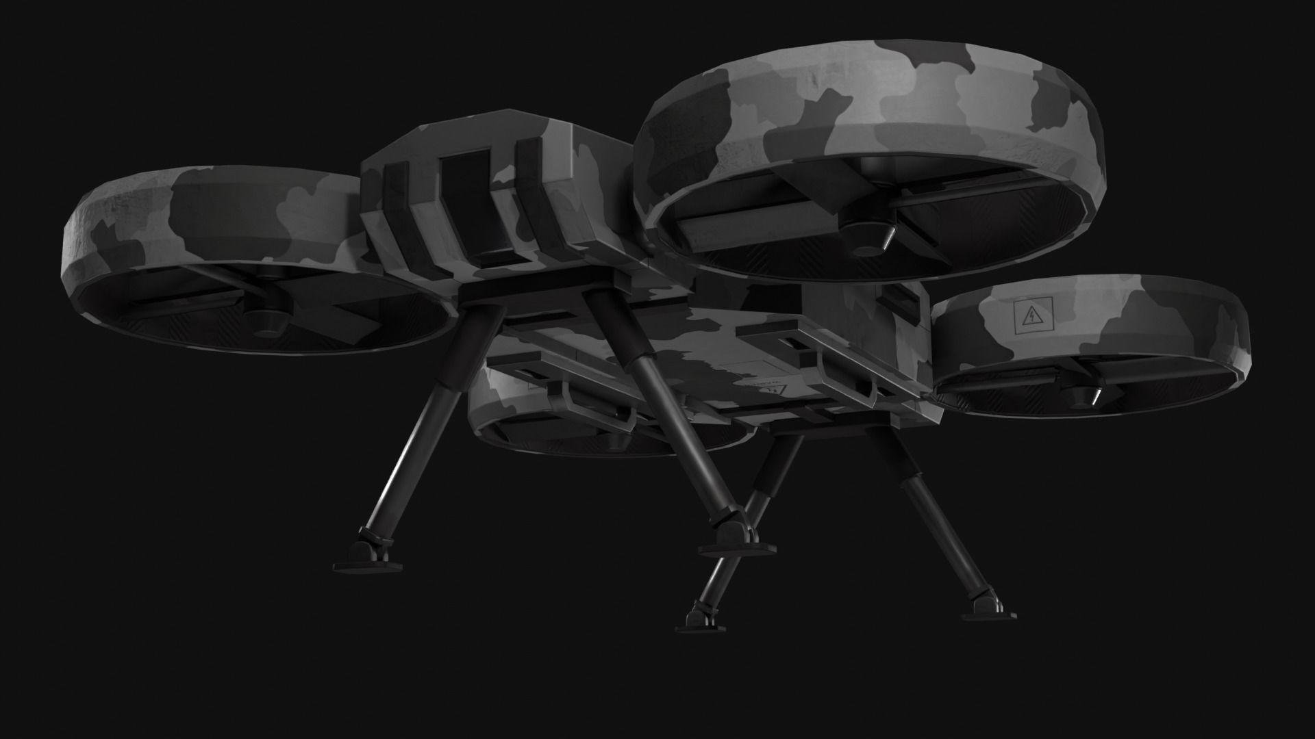 3D model military cargo drone VR / AR / low-poly | CGTrader