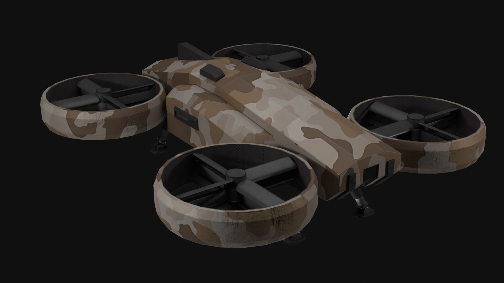 3D model military cargo drone VR / AR / low-poly | CGTrader