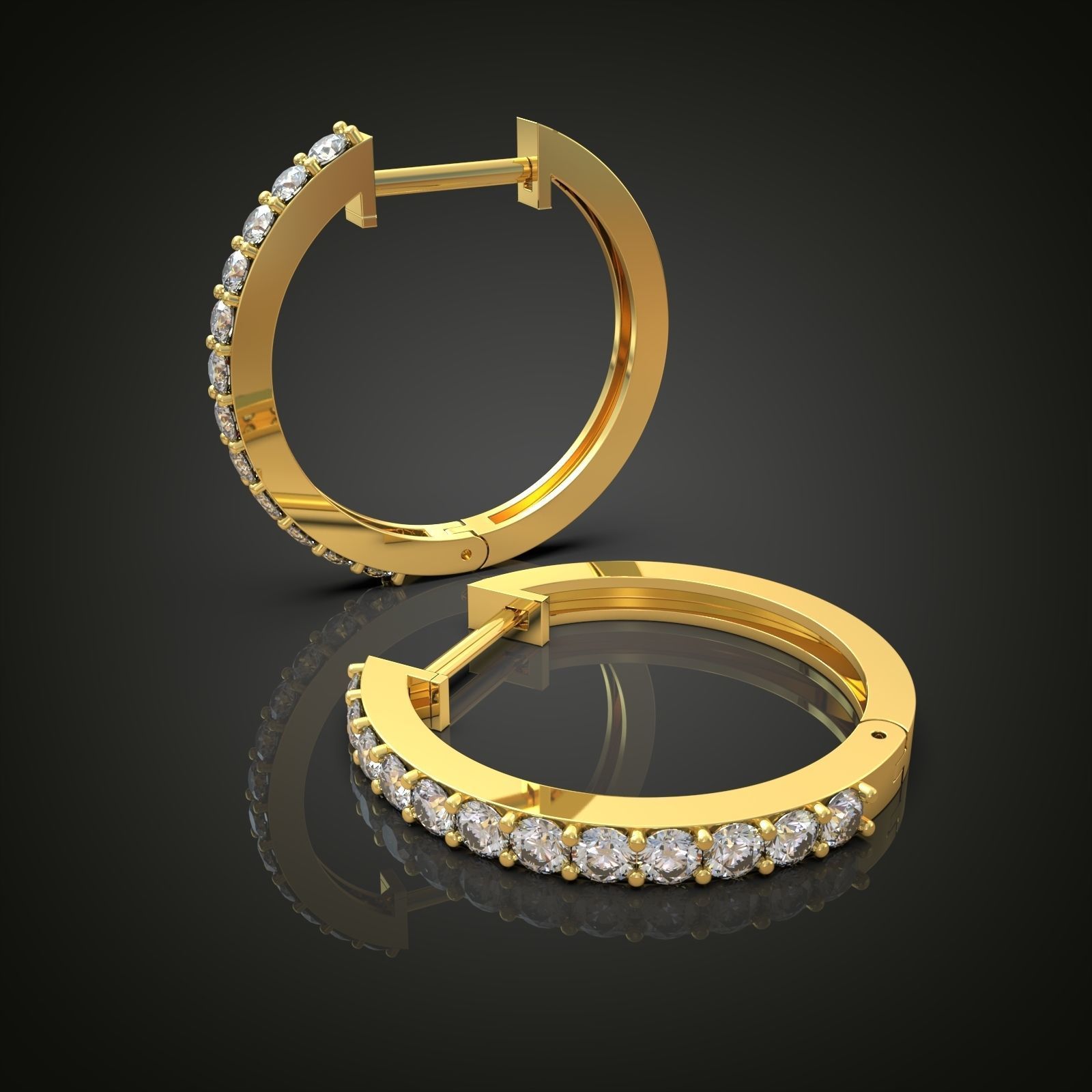 Exclusive Earrings model 3D printable model 0020 3D model 3D printable ...