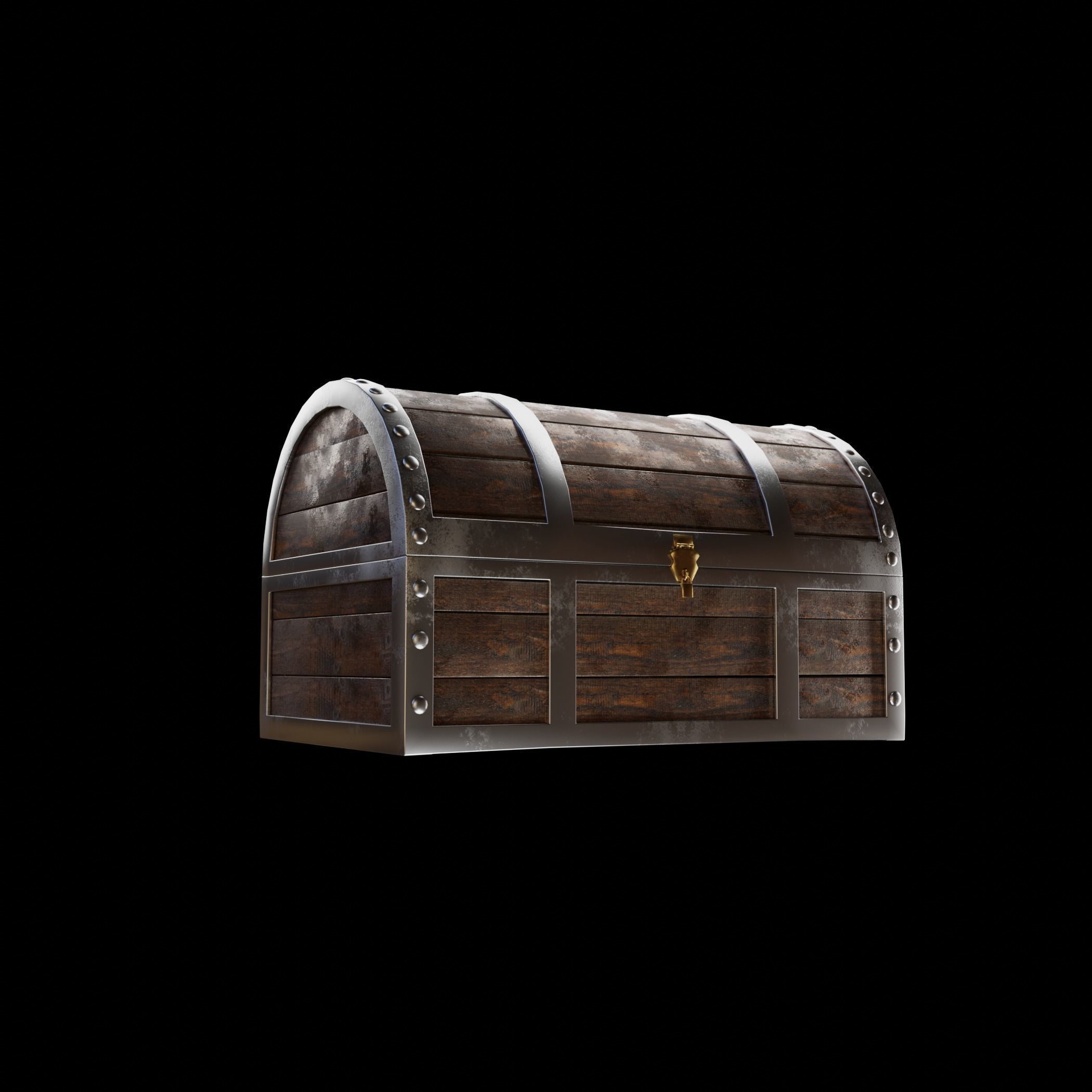 Game-Ready Realistic Chest of treasure free VR / AR / low-poly 3D model ...