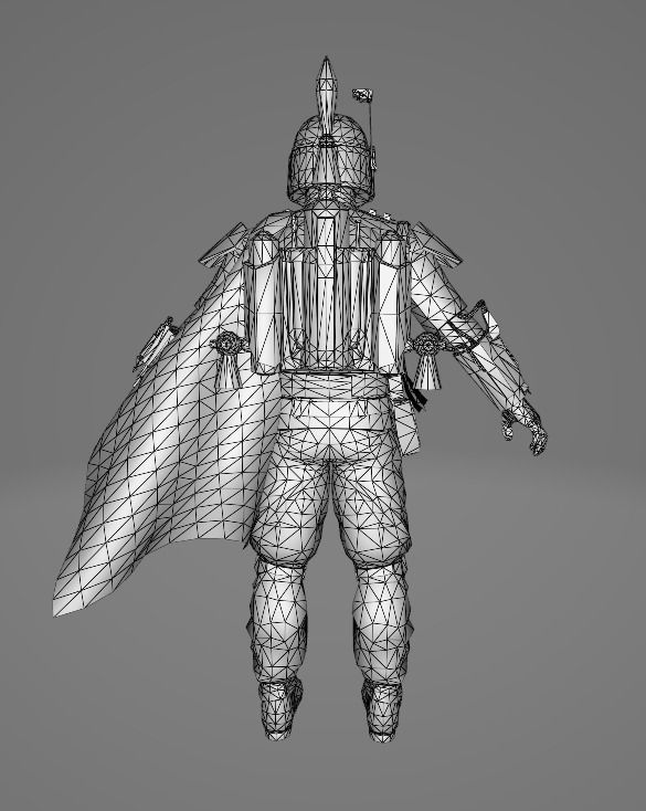 3D model STAR WARS Boba Fett - Low Poly Game - Battlefield - FBX MODEL ...