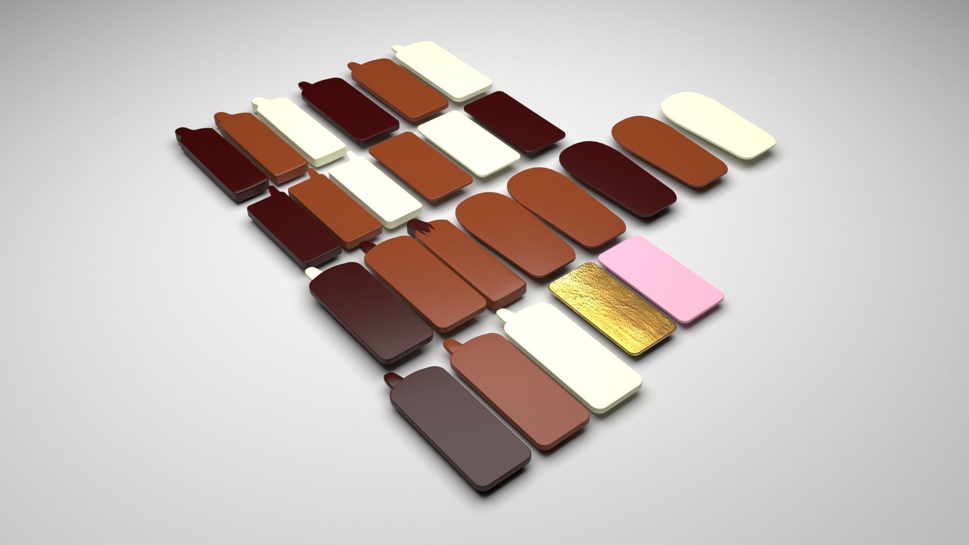 Chocolate Cell Phones Set 3D model | CGTrader