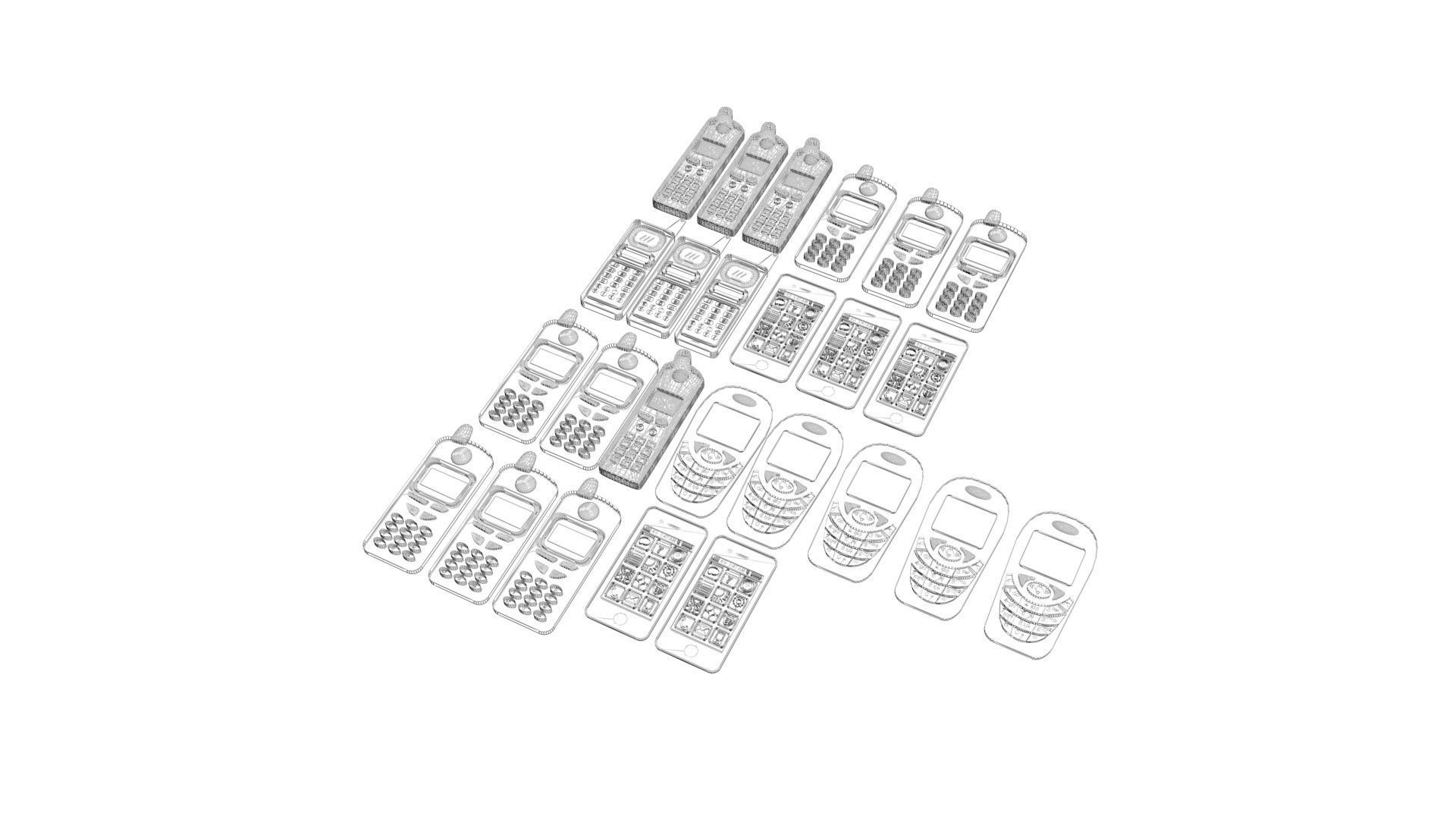 Chocolate Cell Phones Set 3D model | CGTrader