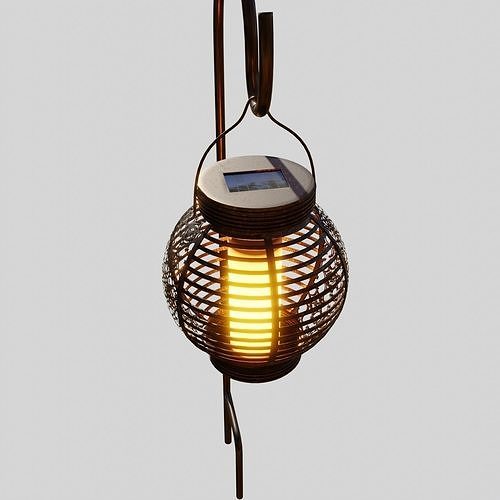 Garden Rerrara Flaming Lantern 3D model | CGTrader