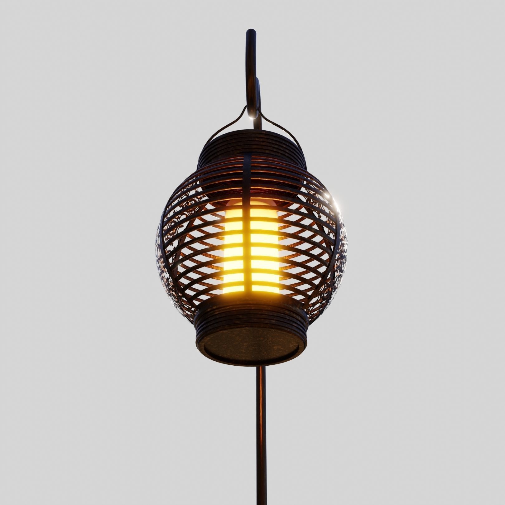Garden Rerrara Flaming Lantern 3D model | CGTrader