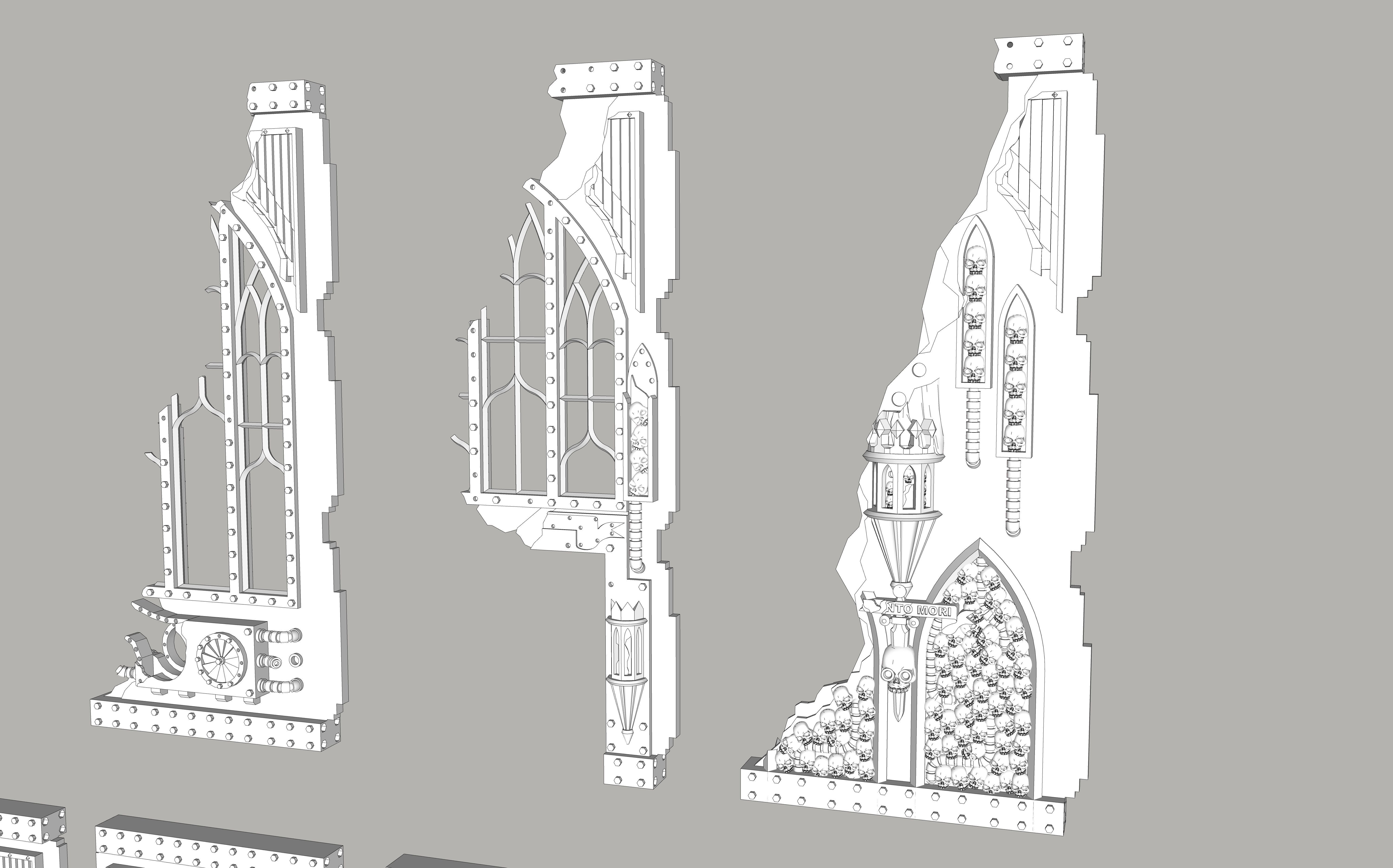 Space Fascist Cathedral City Modular Terrain Kit 3D model 3D printable ...