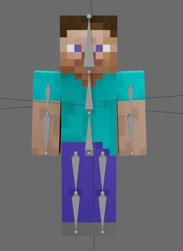 Customizable Minecraft Skin I Animated-Rigged I Blender free 3D model ...