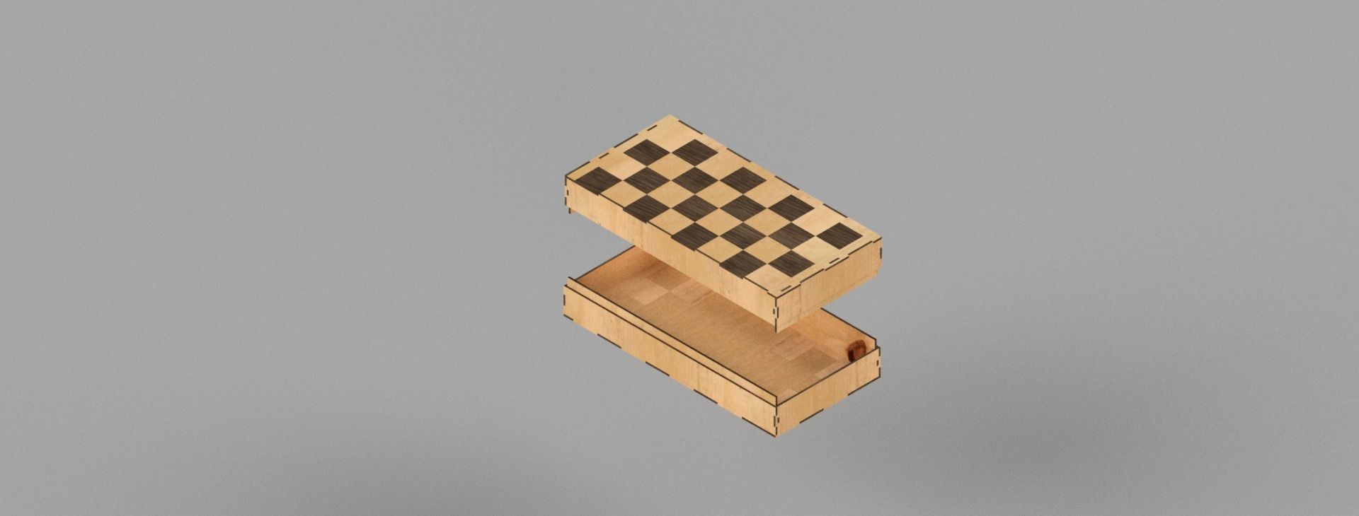 Board Chess set laser cat 3D model | CGTrader
