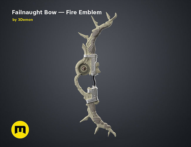 Failnaught Bow - Fire Emblem 3D model 3D printable | CGTrader