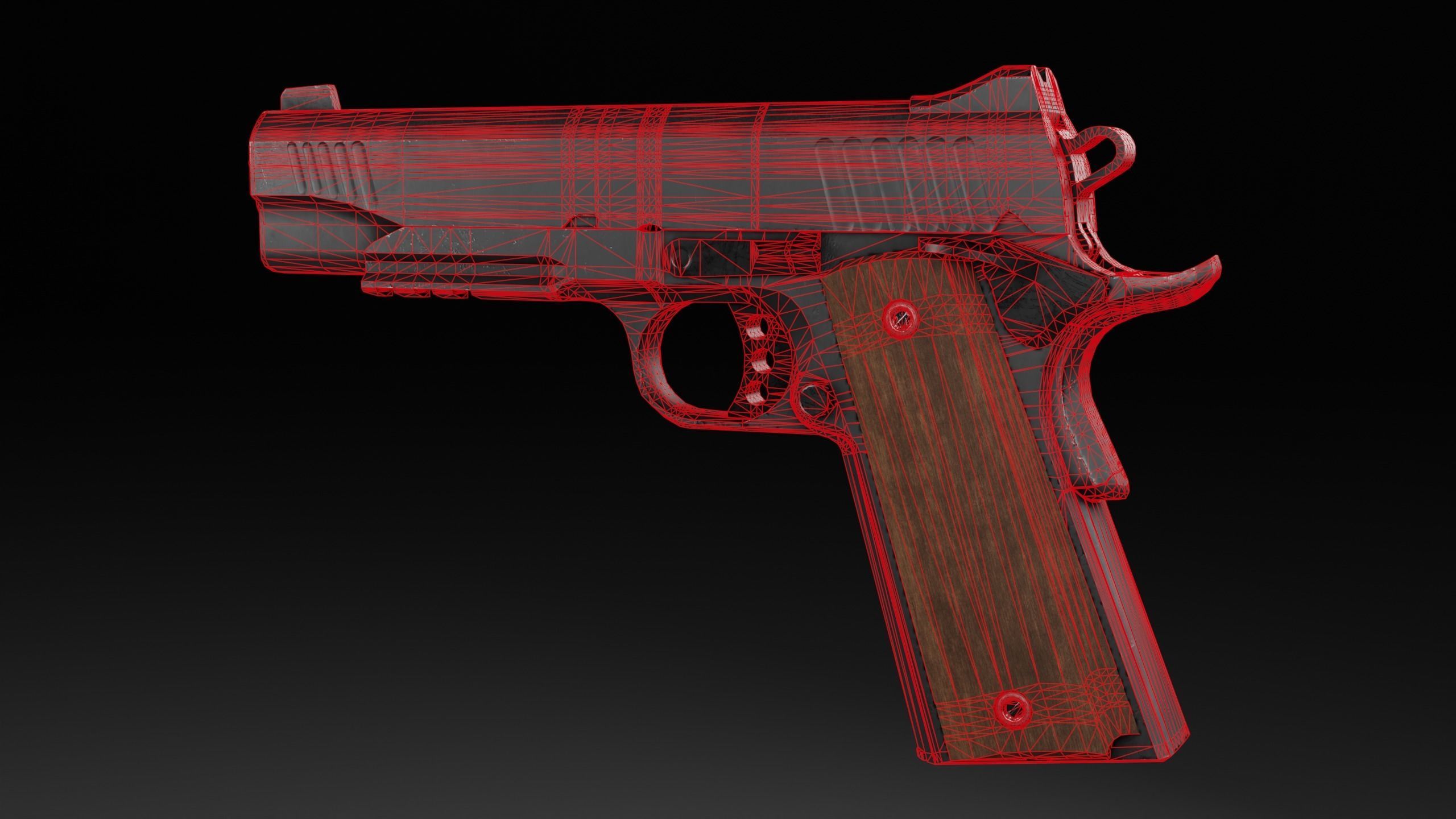 3D model M1911 pistol VR / AR / low-poly | CGTrader