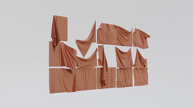 Fabric on the wall 3D model | CGTrader