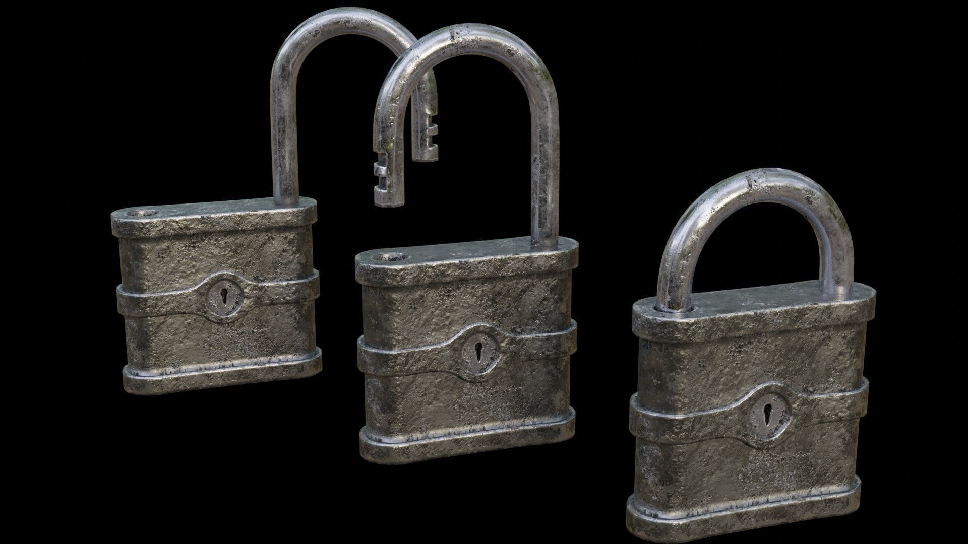 3D model Old Padlock VR / AR / low-poly | CGTrader