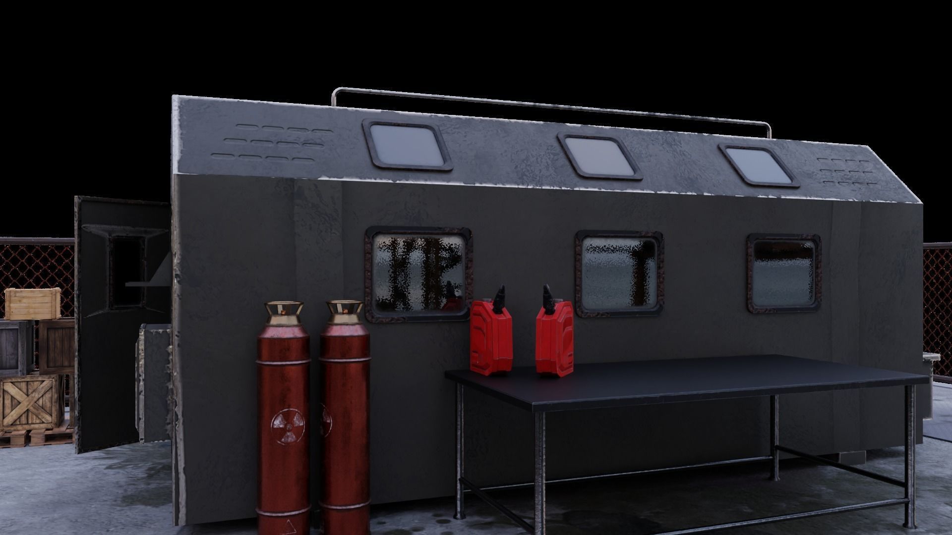 3D model Military Base Camp 2 Low-poly 3D model 3D model VR / AR / low ...