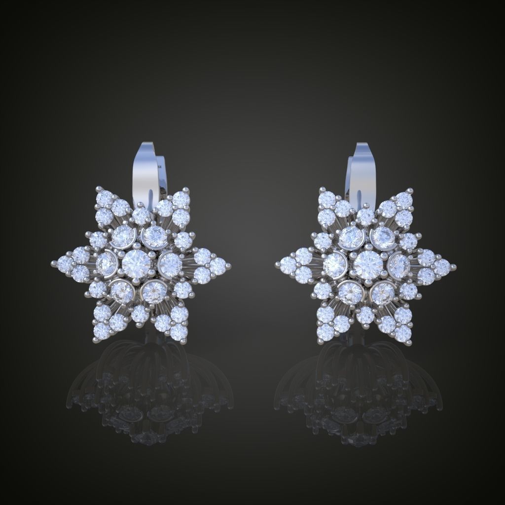 Exclusive Earrings model 3D printable model 0029 3D model 3D printable ...