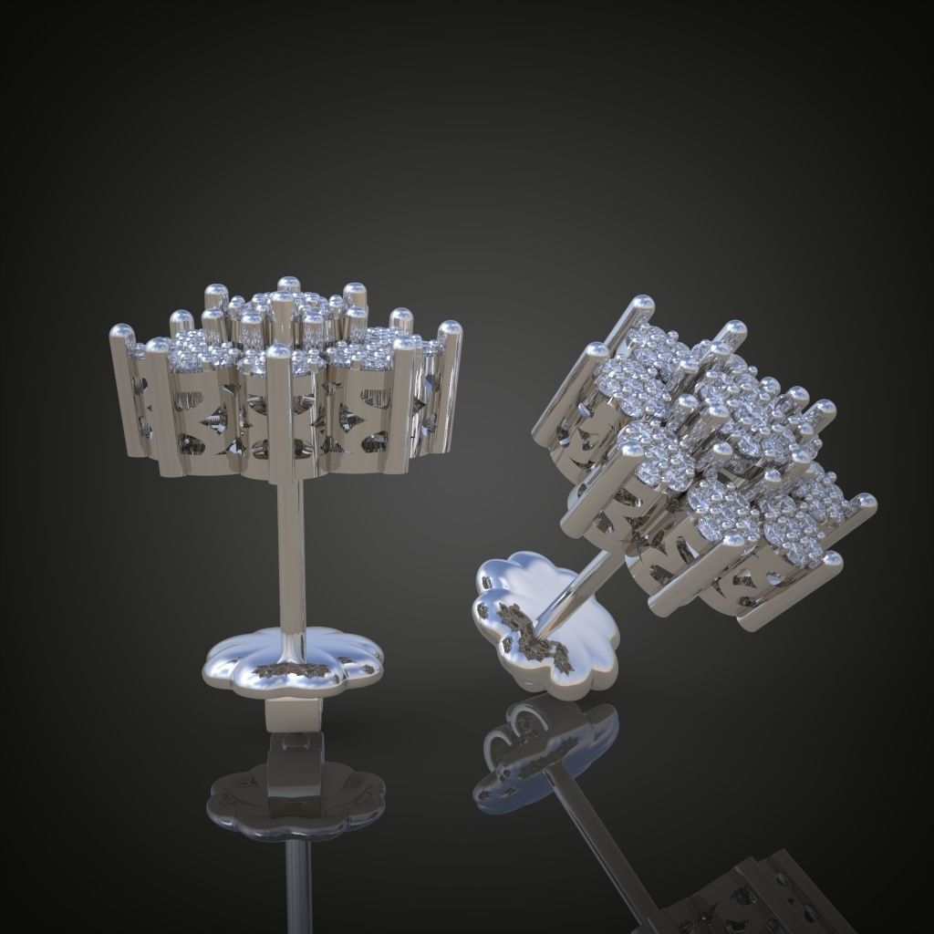Exclusive Earrings model 3D printable model 0034 3D model 3D printable ...