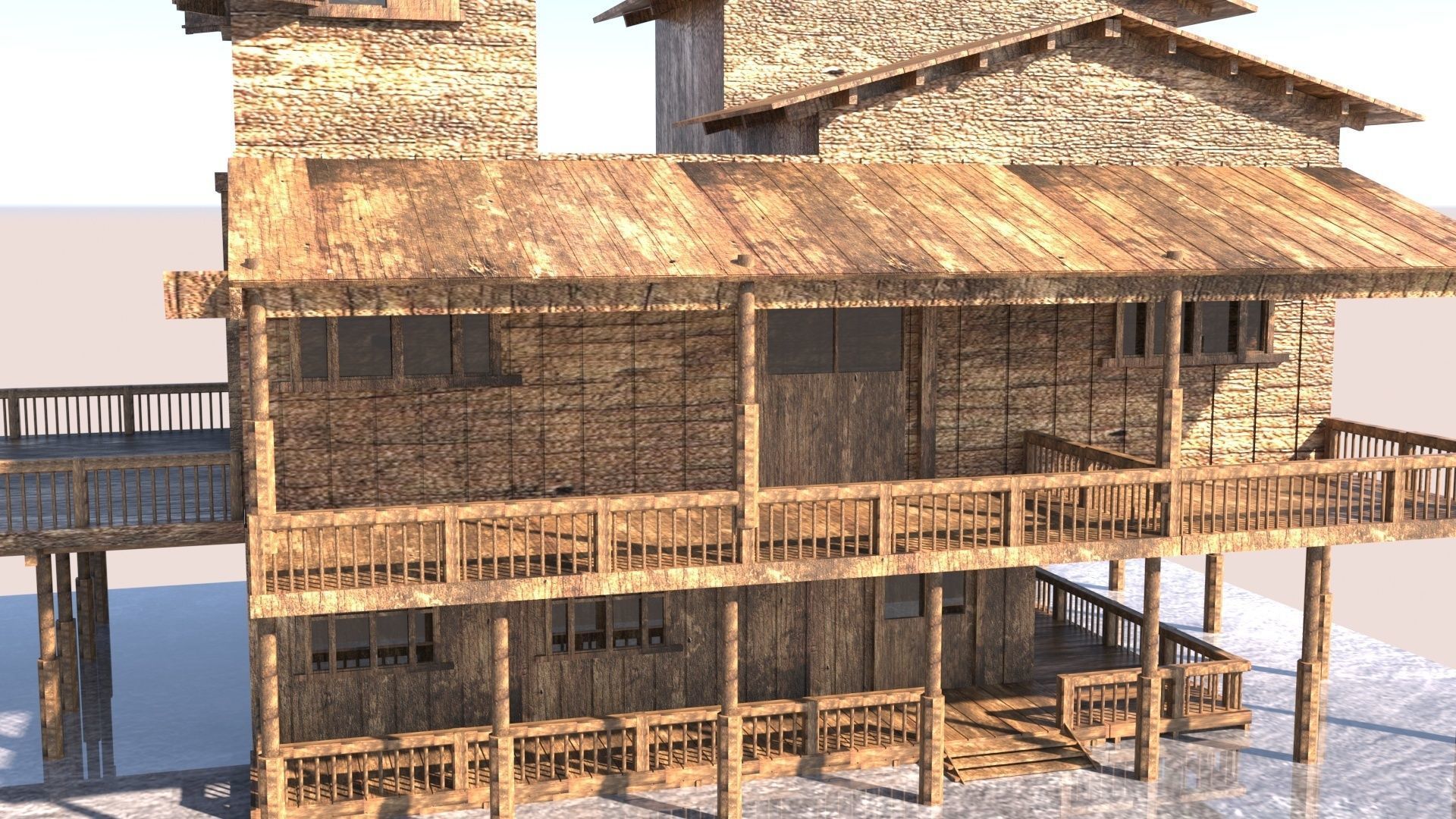 Wooden House 3D model | CGTrader