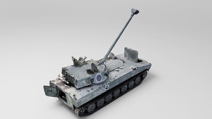 Russian 2S34 Hosta howitzer destroyed by Ukrainian military 3D model ...