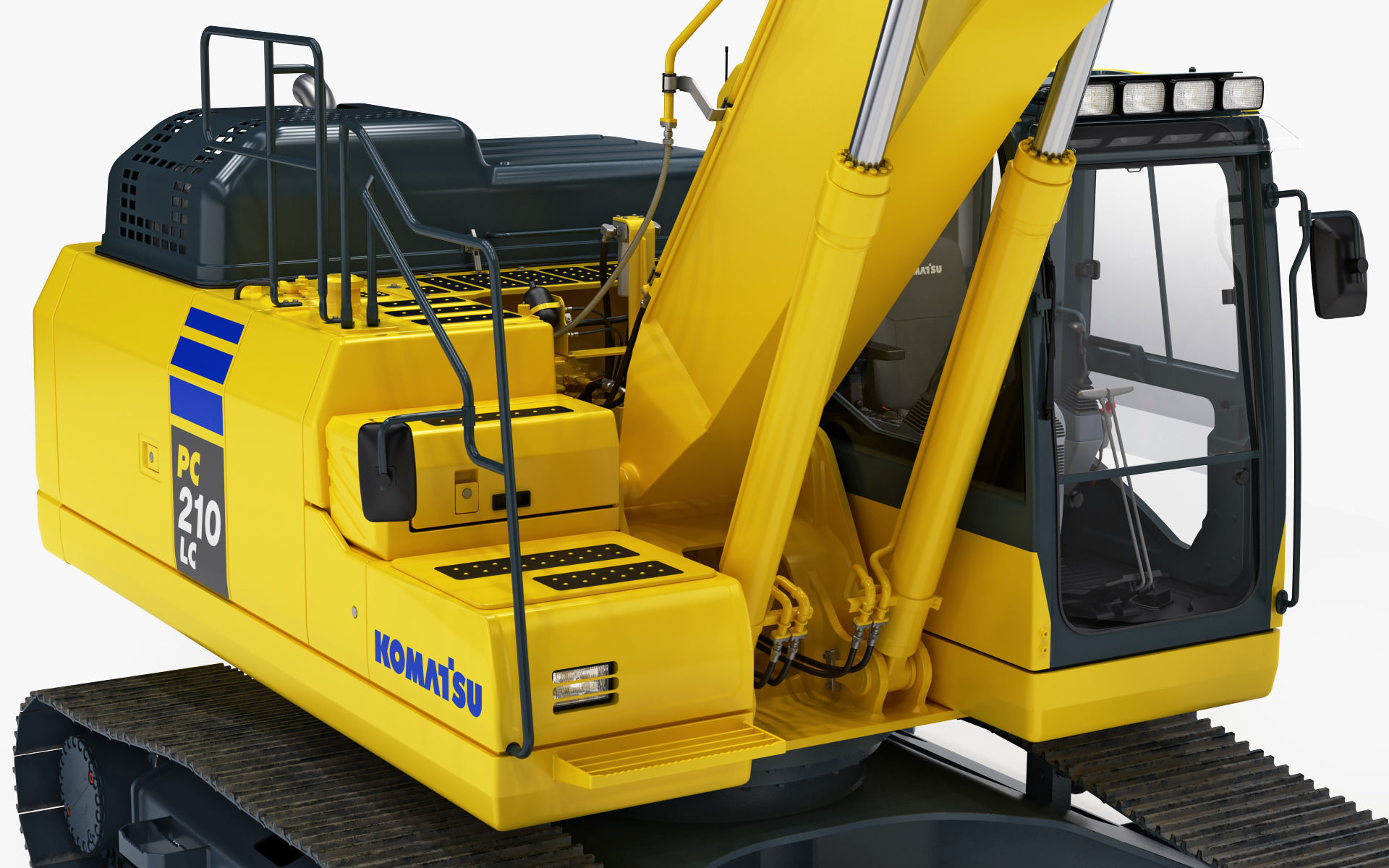 Komatsu PC210LC Crawler Excavator 3D model | CGTrader