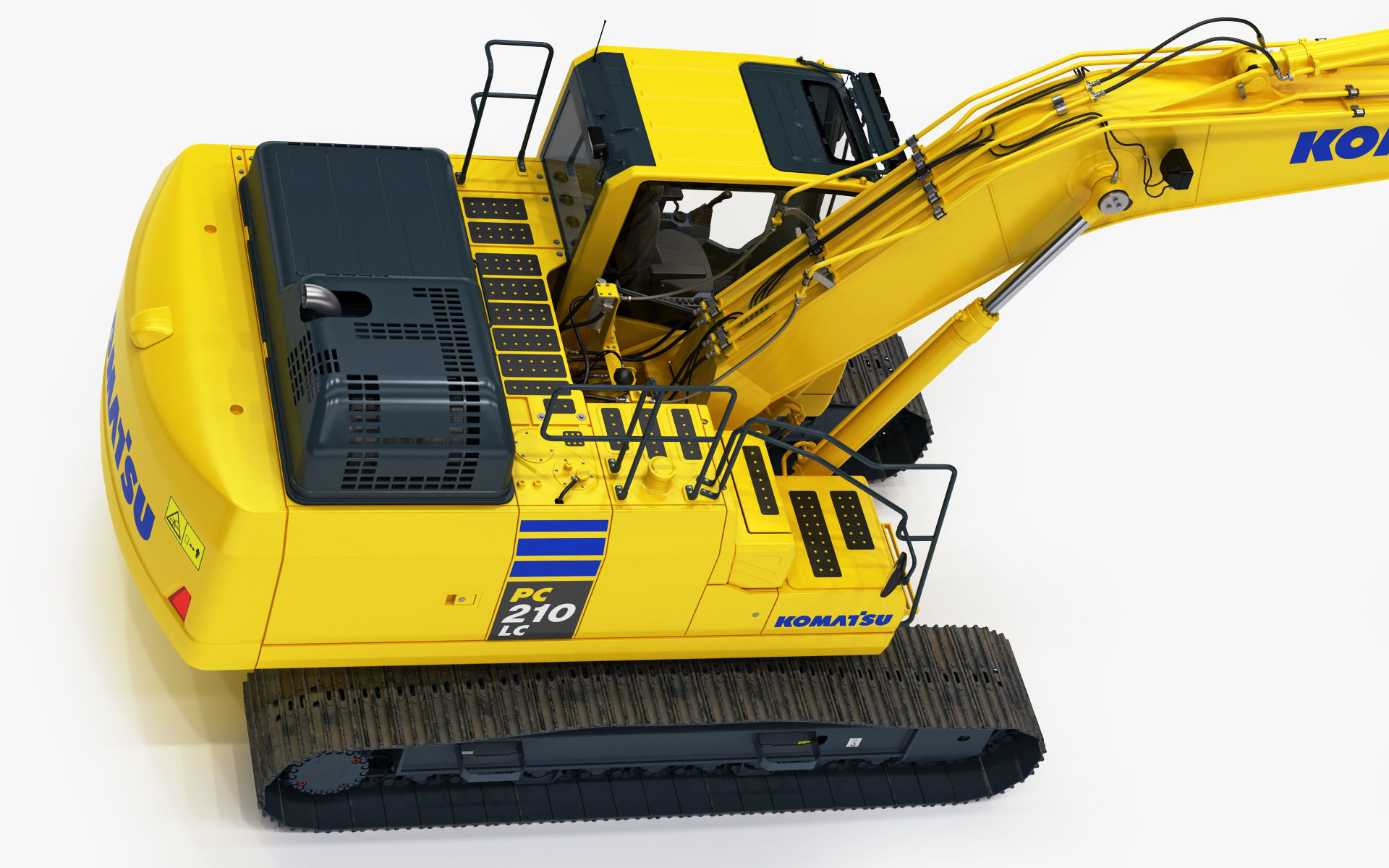 Komatsu PC210LC Crawler Excavator 3D model | CGTrader