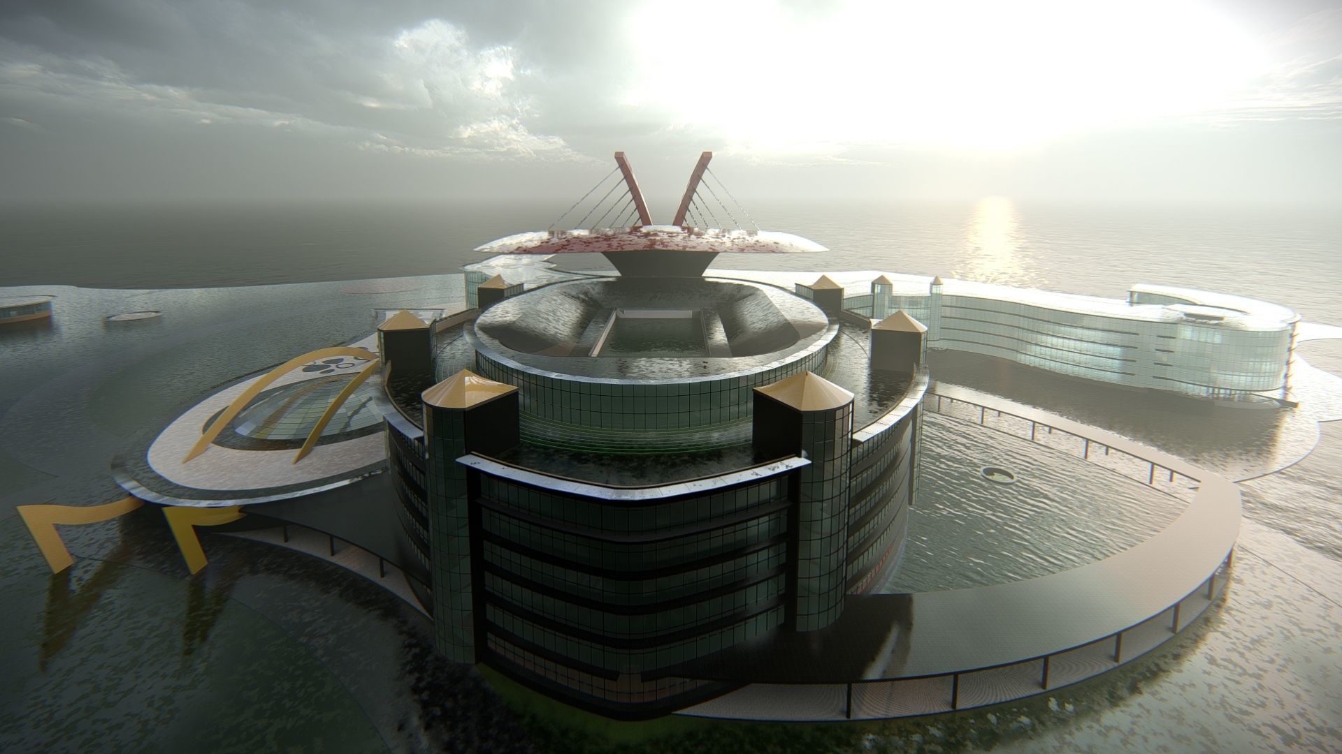 island resort 3D model | CGTrader